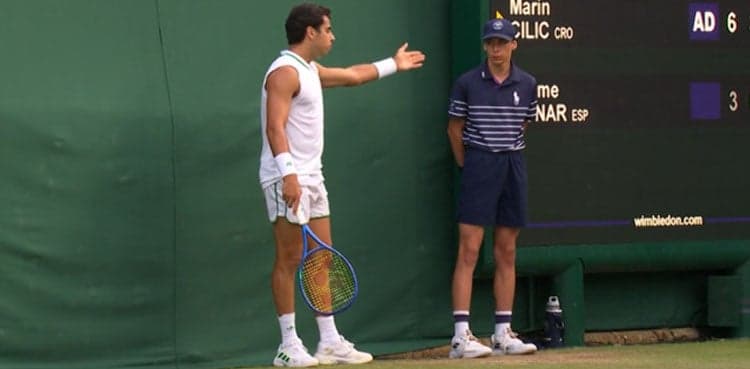 Wimbledon: Jaume Munar vs Marin Cilic faces ball boy controversy