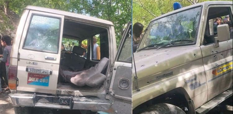 Chilas police vehicle attack